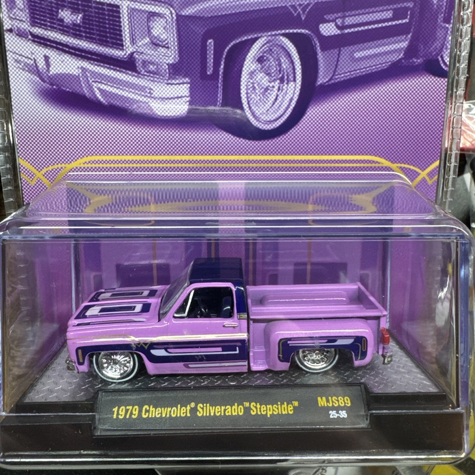 M2 Machines 1979 Chevrolet Silverado Stepside Truck Purple 1/64 MJS89 ...