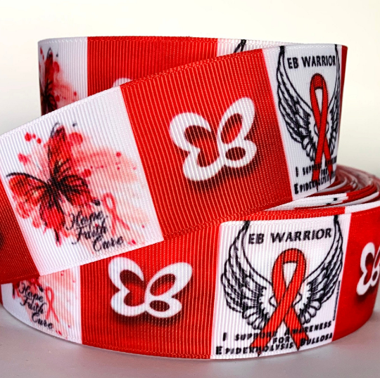 GROSGRAIN RIBBON 5/8", 7/8", 1.5", 3" EB Epidermolysis Bullosa ...