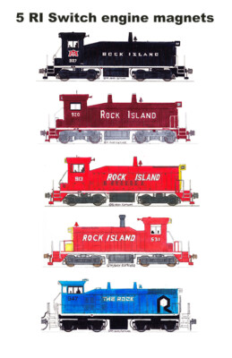 Rock Island Switch Engines 5 magnets Andy Fletcher | eBay