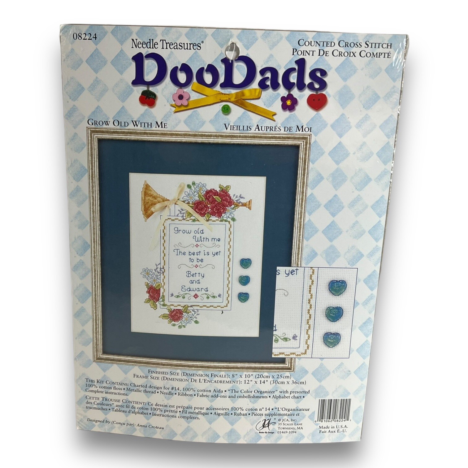 JCA Grow Old With Me Cross Stitch Kit Anna Croteau Wedding Marriage ...