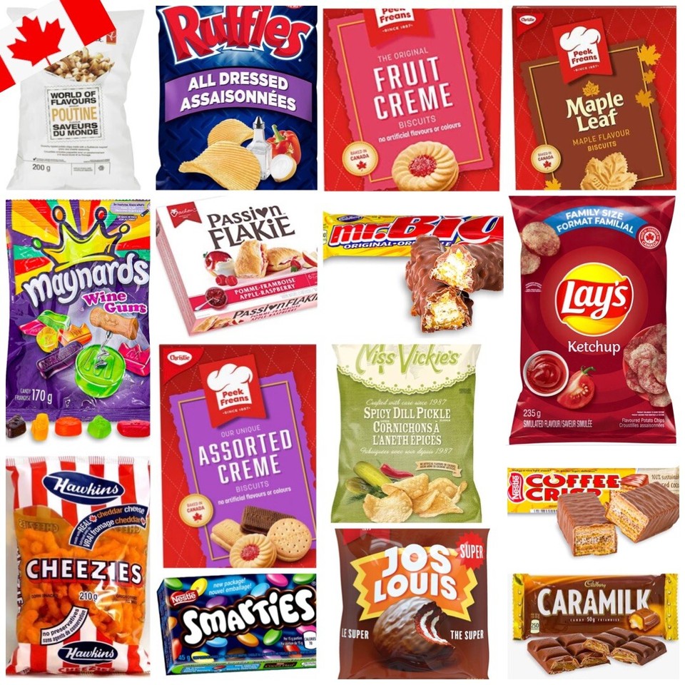 Snack Box Deluxe Canadian Snack Pack. FULL SIZE Chips, Chocolate ...
