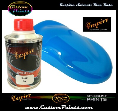 INSPIRE BLUE BASE AIRBRUSH 8oz (SOLVENT), CUSTOM PAINT, HOK, ARTIST ...