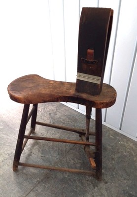 ANTIQUE LEATHER STITCHING HORSE - over 100 years old-LOCAL PICK UP ONLY ...