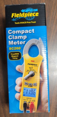 Fieldpiece SC260 Compact Clamp Meter True RMS HVAC Multimeter w/ Magnet ...