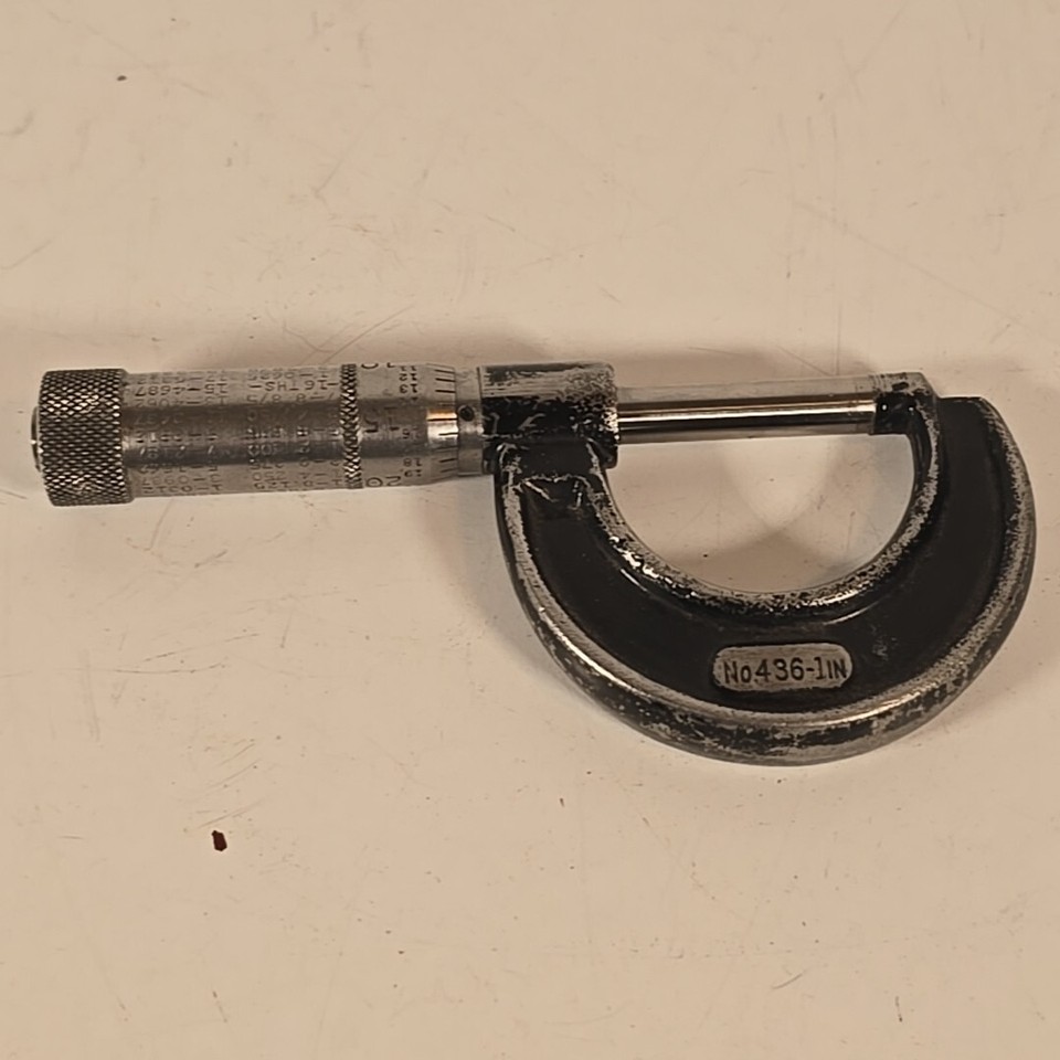 Vintage Starrett No.436 1 inch Outside Micrometer | eBay