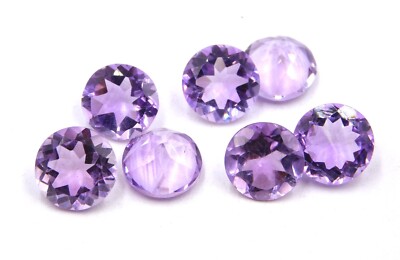 Natural Amethyst Round Cut Lot Loose Gemstone 9 MM For Ring Making ...