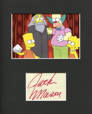 Jackie Mason The Simpsons Rabbi Hyman Krustofsky Signed Autograph Photo ...