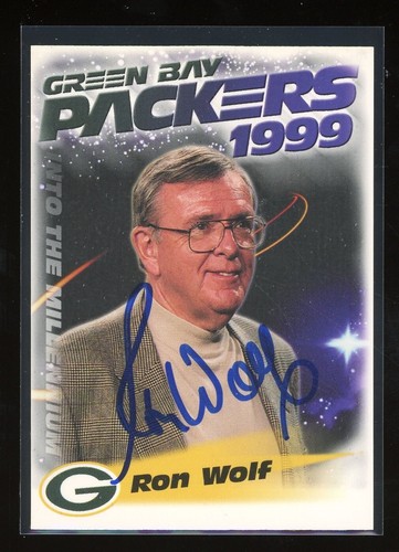 1999 Packers Police RON WOLF Signed Card autograph auto PACKERS SUPER ...