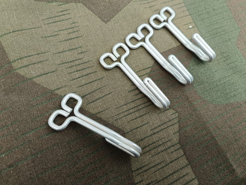 (SET OF 10PCS ) WWII GERMAN TUNIC BELT HOOKS ALUMINUM SILVER | eBay