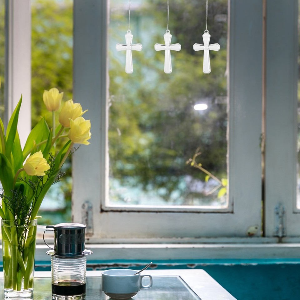 50 Pcs Activities Suncatchers Easter Cross Christian Decor Acrylic ...