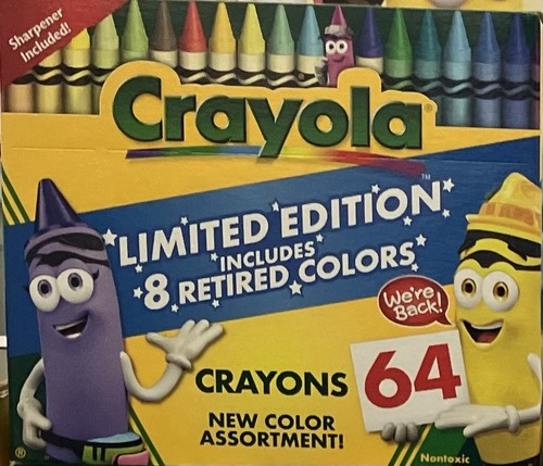 Limited Edition 64 Pack W/ -8 Retired Colors-Crayola Crayons | eBay