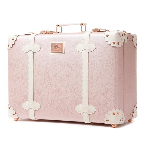 Vintage and Cute Carry-on Overnight Case Non-wheeled Mini Leather Trunk ...