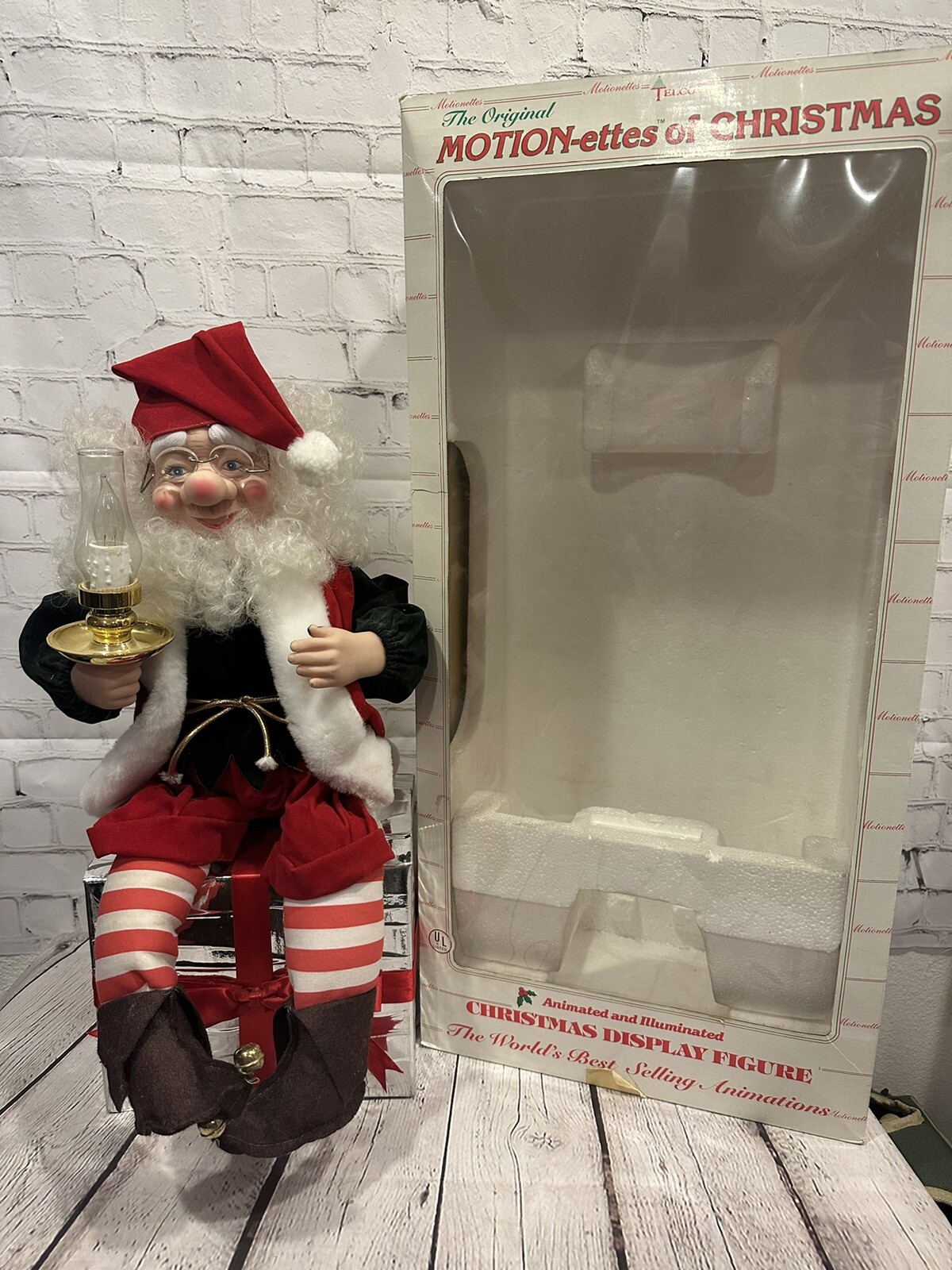 Vintage 1988 Telco Original Motion-ettes of Christmas Animated Santa ...