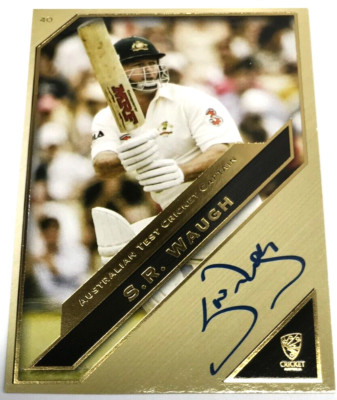 2011 HERITAGE TEST CRICKET CAPTAINS PRINTED BLUE SIGNATURE CARD #40 ...