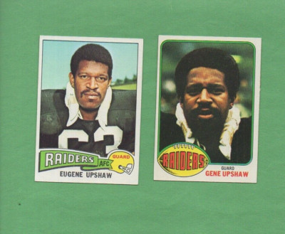 1975 & 1976 Topps Football Set GENE / EUGENE UPSHAW 2 Card Lot #s 190 ...