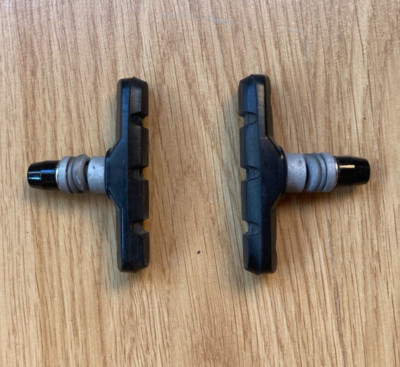 Shimano S65T Linear Pull V-Brake Pad Set w/ Threaded Post Minimal Use ...