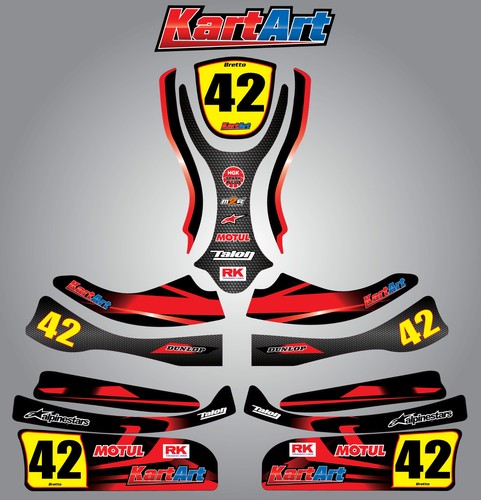 Arrow X1 go kart full custom KART ART sticker kit THUNDER STYLE ...