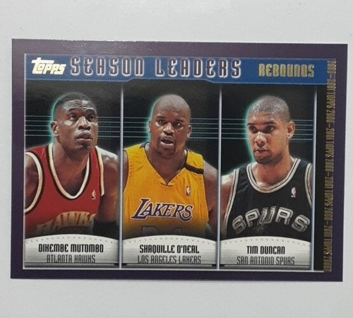 Dikembe Mutombo Shaquille O'Neal Tim Duncan 2000-01 Topps Season ...