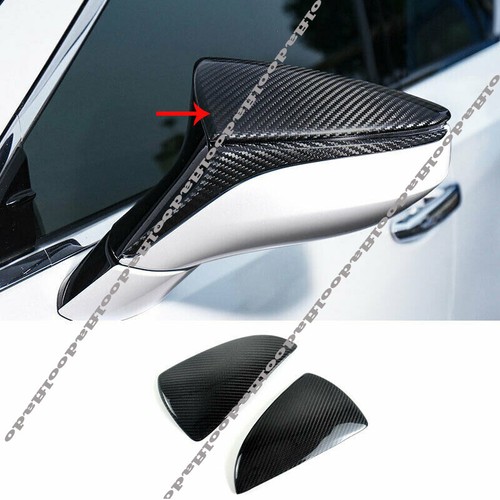 real Carbon Fiber Horn Rearview Mirror Cover Trim For Lexus ES LS LC UX ...