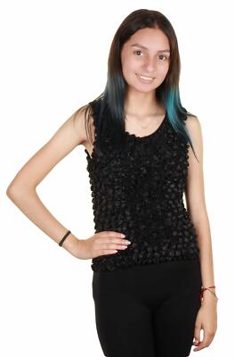 Tank Top Popcorn Bubble Crinkle Super Stretchy Magic Shirt One Size ...