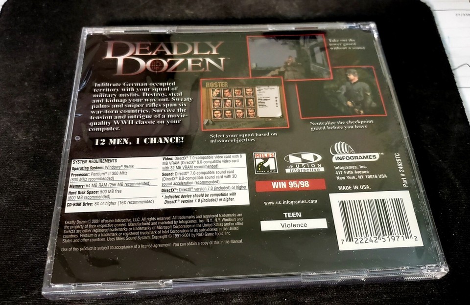 Deadly Dozen WWII PC Video Game NEW SEALED Jewel Case | eBay