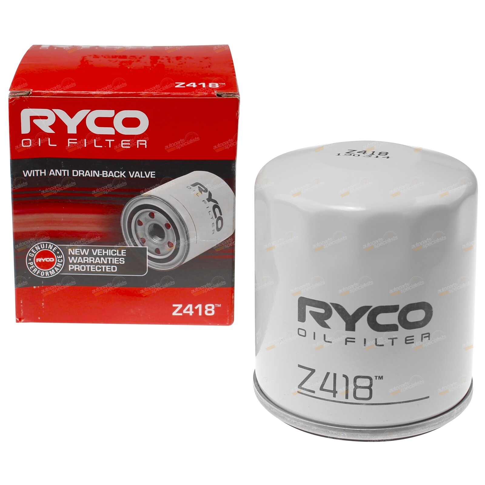 Ryco Oil Filter Z418 interchangeable with Sakura C-1123 for various ...