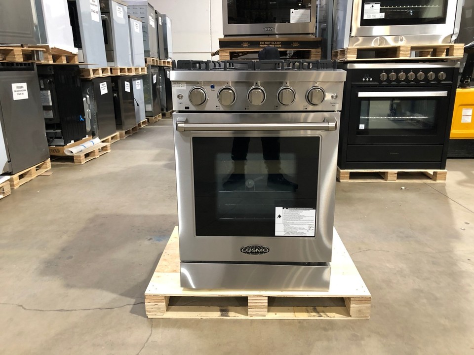 24 in. Gas Range, 4 Burners, Stainless Steel (OPEN BOX, COSMETIC ...