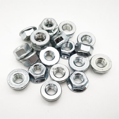 20x M6 Flanschmutter Sechskantmuttern mit Flansch Bundmutter Muttern ...