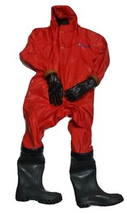 PFLUGER TYPE:1b-EN 943-1 CHEMICAL PROTECTION SUIT GL 20141-04 HH SIZE ...