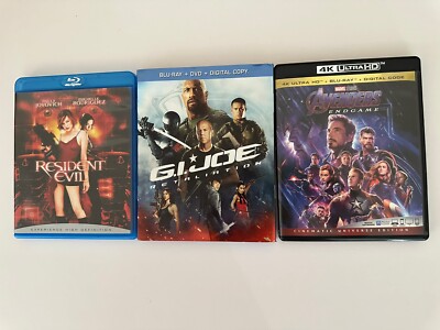 Bundle Lot Of 3 Sci-Fi Blu-Ray Movies Avengers-G.I.Joe-Resident Evil | eBay