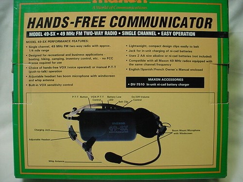 Maxon 49-SX, Hands Free 49 Mhz, FM Two-Way Radio with VOX | eBay