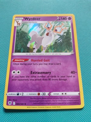 069/189 Wyrdeer Rare Holo Pokemon TCG Astral Radiance card Sword ...