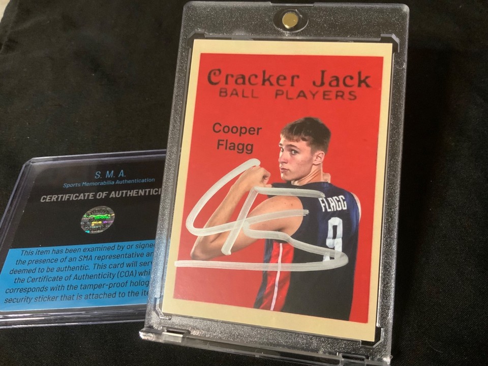 Cooper Flagg Autographed Basketball Card -Signed Cracker Jack AUTHENTIC ...