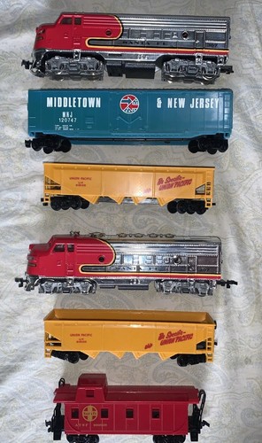 Bachmann Santa Fe 307 Diesel Engine HO Scale Train Lot Locomotive Cars ...