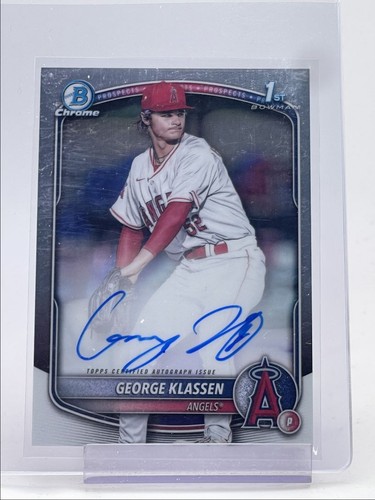 GEORGE KLASSEN 2025 BOWMAN CHROME 1ST AUTOGRAPH BASEBALL AUTO Q3948 | eBay