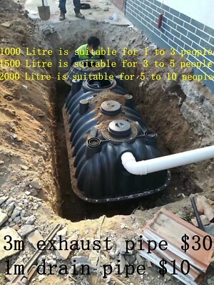 1000L/1500L/2000L Septic Tank System Pump Out Sewage digestion ...