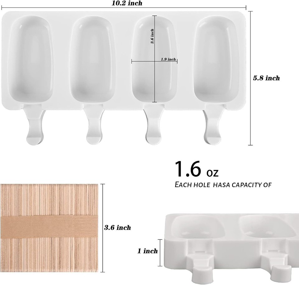 Cakesicle Molds for Homemade Ice Pop with 100 Wooden Sticks | eBay
