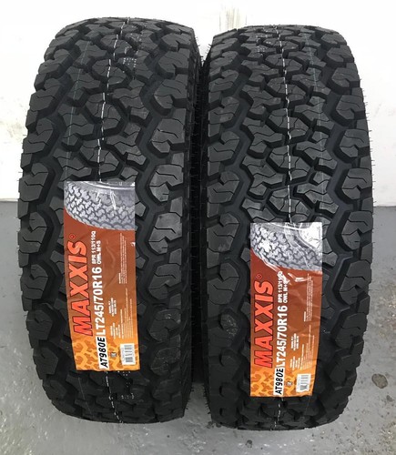 2 x LT 245/70 R16 Maxxis AT980E 113/110Q 8PR OWL M+S 245 70 16 - TWO ...