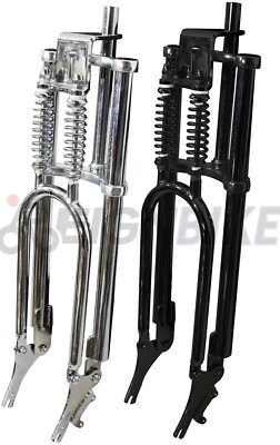 26" Dual Classical 1" Inch Threadless Springer Triple Tree Fork Disc ...