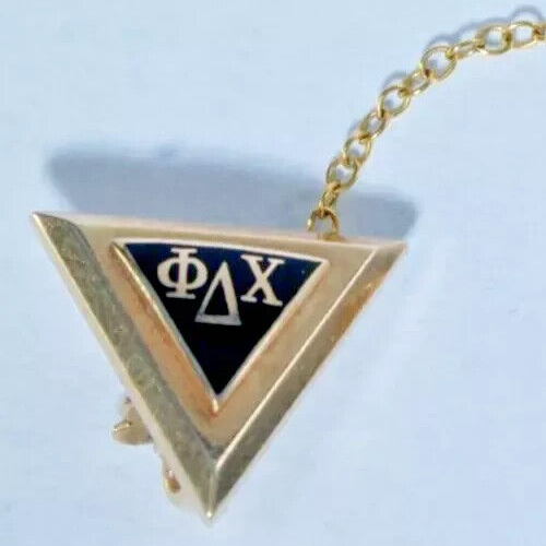 1951 Phi Delta Chi 10K Yellow Gold Fraternity Pin w/ Chapter Guard, 2.6 grams | eBay