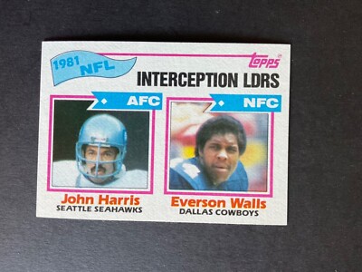 1981 Interception Leaders 1982 Topps Football #261 - Everson Walls ...