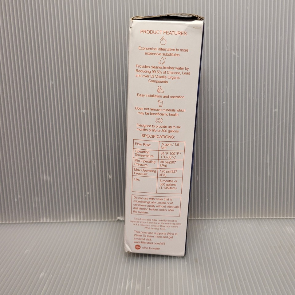 Pure H20 Plus FF21500 Refrigerator Water Filter Replacement Cartridge ...