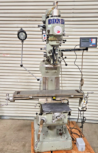 Sharp Bridgeport Vertical Mill Milling Machine 3 HP DRO 9x42 Chrome ...