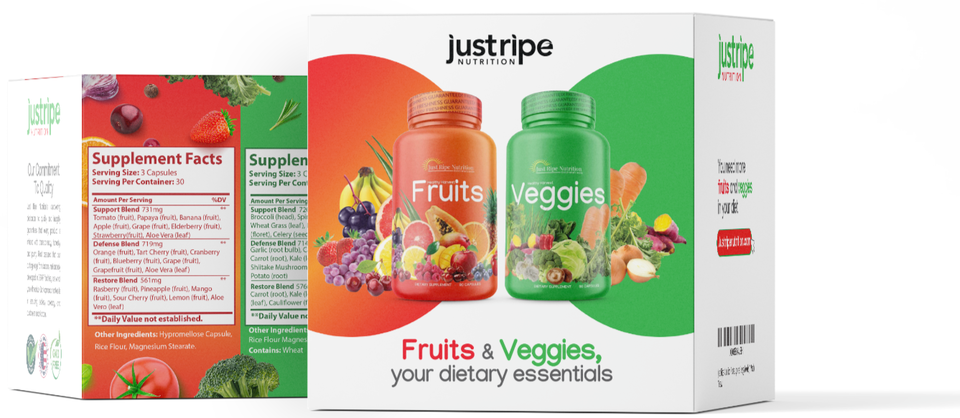 Fruits and Veggies 90 Fruit and 90 Vegetable w Custom Box by Just Ripe ...