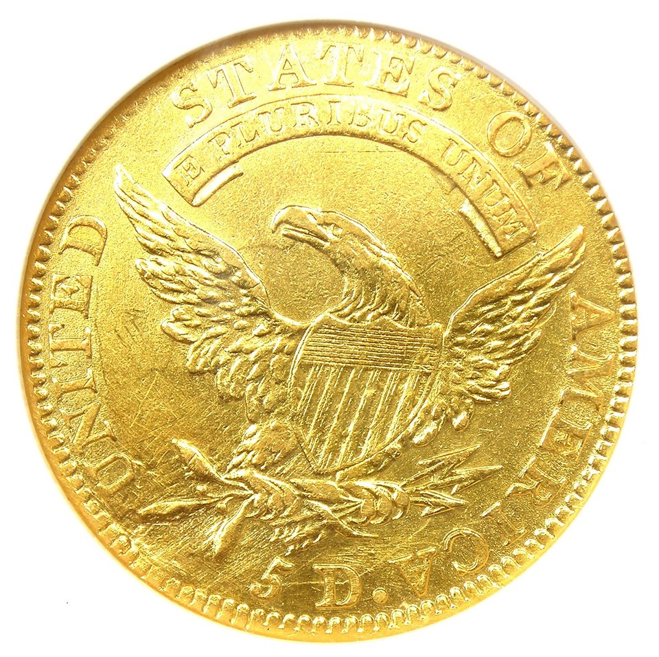 1811 Capped Bust Gold Half Eagle $5 Coin - Certified ANACS AU Details ...