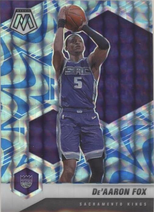 2020-21 Panini Mosaic - De'Aaron Fox #168 Reactive Blue Prizm for sale ...