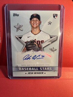 2022 Topps Update JOSH WINDER Baseball Stars Autograph Auto Rookie ...