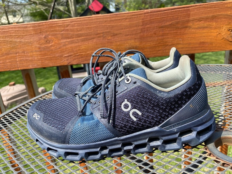 On Running Cloudstratus Womens Running Shoes Navy Dust Size 8.5 | eBay