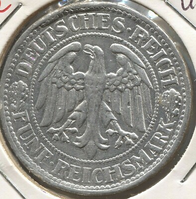 German - Deutsches Reich Medal - Funf Reichsmark - Lot EC# 2152 | eBay