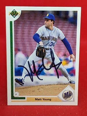 PERSONAL AUTOGRAPH signed on card: Matt Young 1991 Upper Deck #491 | eBay